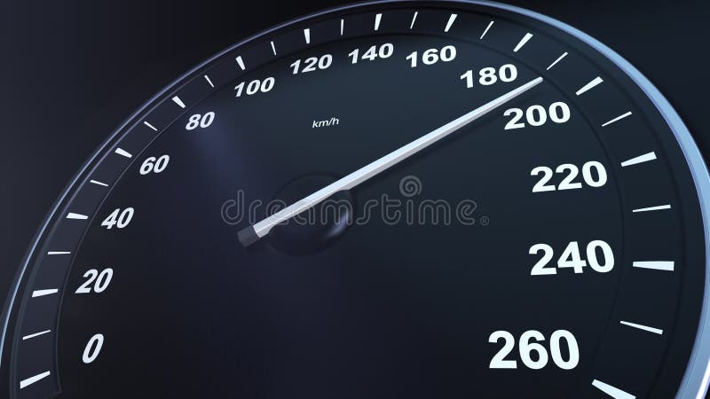 4K Car Speedometer with Speed Level Scale Animation. Stock Video ...