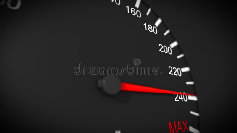 Car Speedometer and Moving Pointer on it. Stock Footage - Video of ...