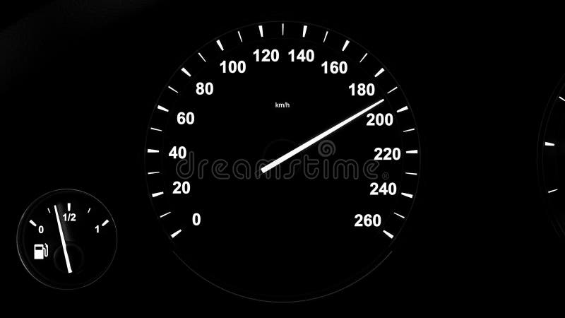 4K Car Speedometer with Speed Level Scale Animation. Stock Video ...