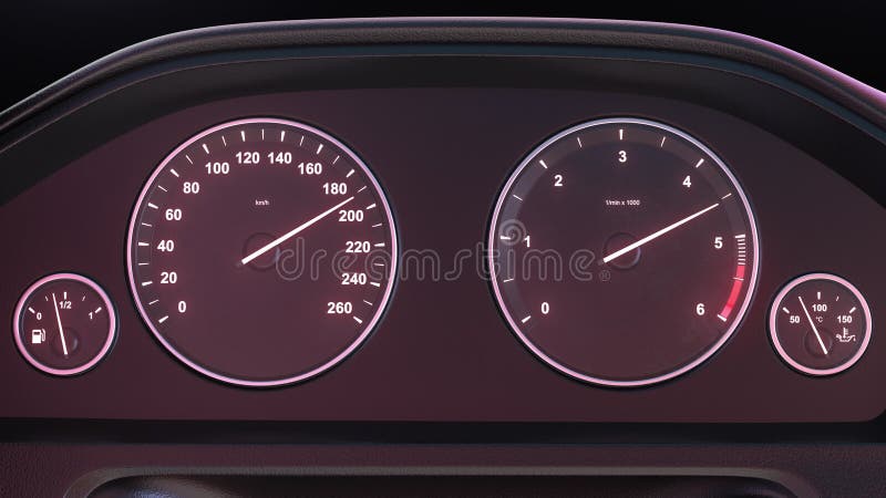 Car Speedometer Picking Up Speed at Night Stock Video - Video of ...