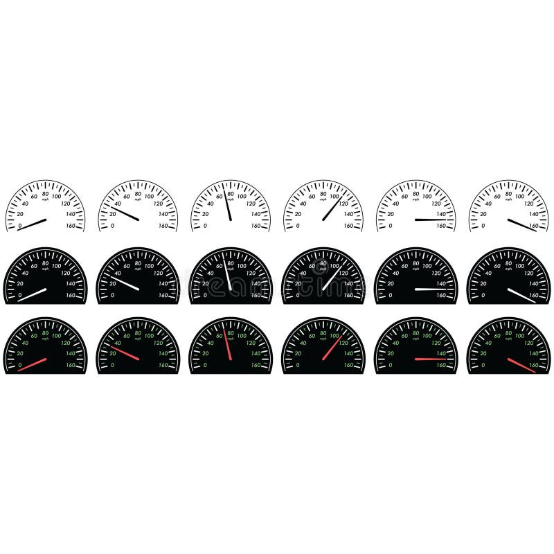 Car Dashboard Speedometer Graphic Isolated. Stock Vector - Illustration ...