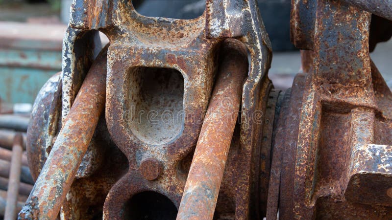 Car Spring Mounting in a Rusty Non-working State Stock Image - Image of ...