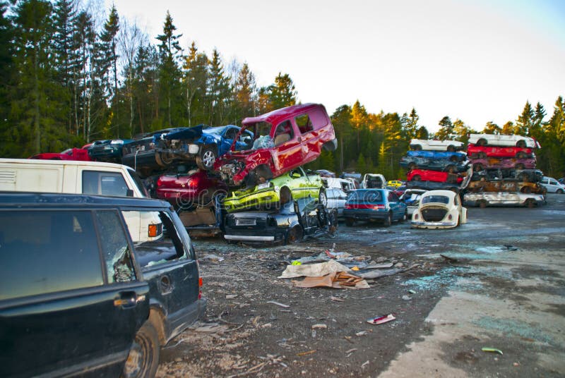 Car stack. stock image. Image of environmentally, bumpers - 23196871