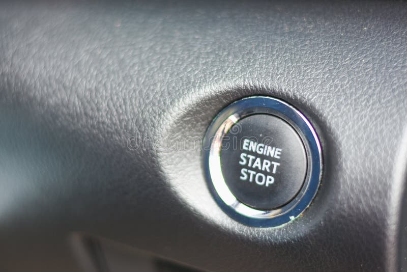 Car Start Button Inside the Car Stock Photo - Image of detail, modern ...