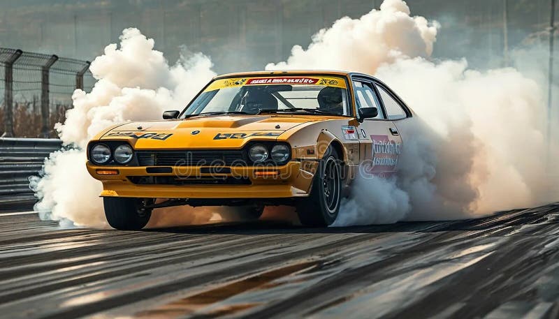 Car at the Start of a Drag Racing Stock Illustration - Illustration of ...