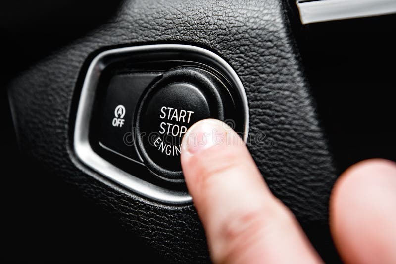 Start: Finger on the Button Stock Photo - Image of hardware, design ...
