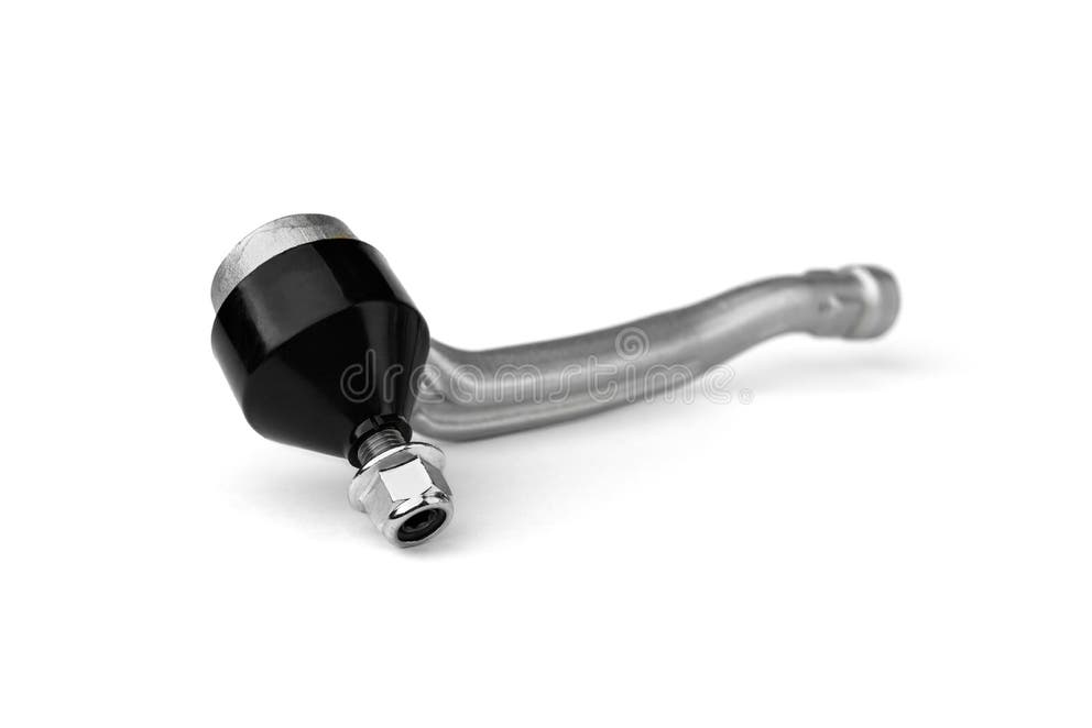 Car Steering Rod Tip Isolated on White Background. Stock Image - Image ...