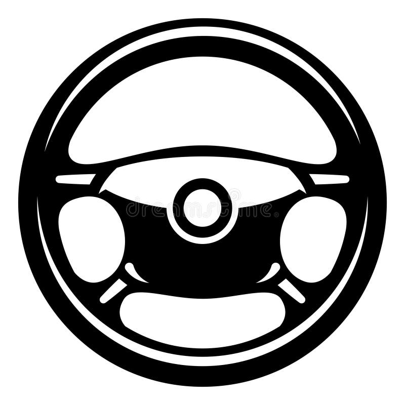 Car Steering Wheel with Gray Tint Stylized for Use As Design Template ...