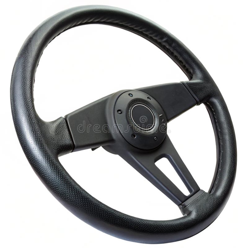 Car Steering Wheel on White Background Stock Illustration ...