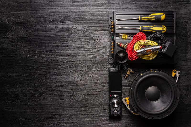 Car Audio System Components Stock Photo - Image of shop, store: 221249616