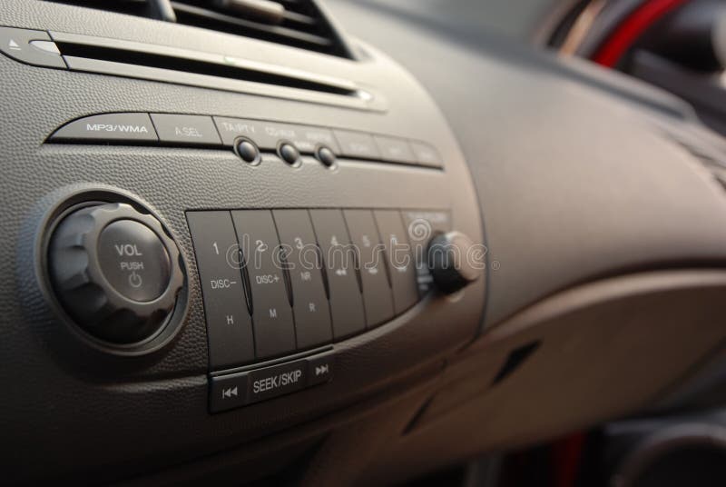 Car stereo interior stock photo. Image of details, automobile - 13630854