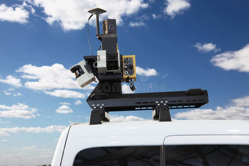 Car Street View Camera System Stock Image - Image of transport ...