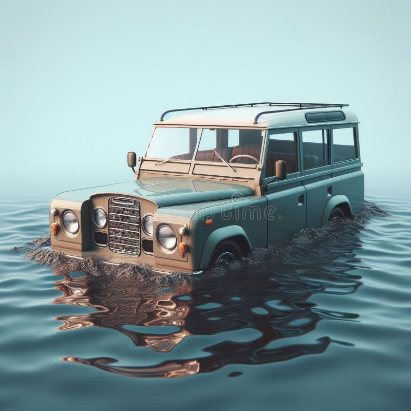 A car stuck in the water. stock photo. Image of climate - 325301526