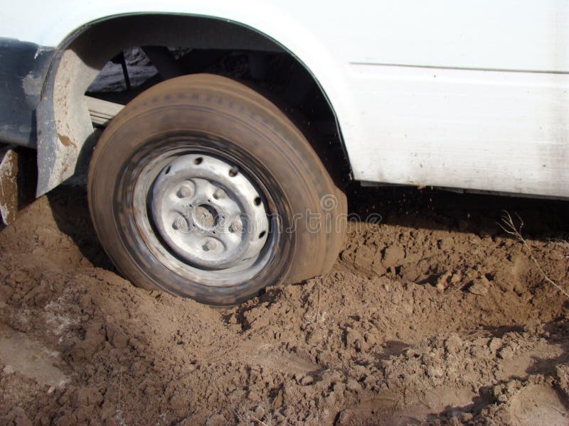 Car is stuck stock image. Image of wheel, ground, road - 80217897