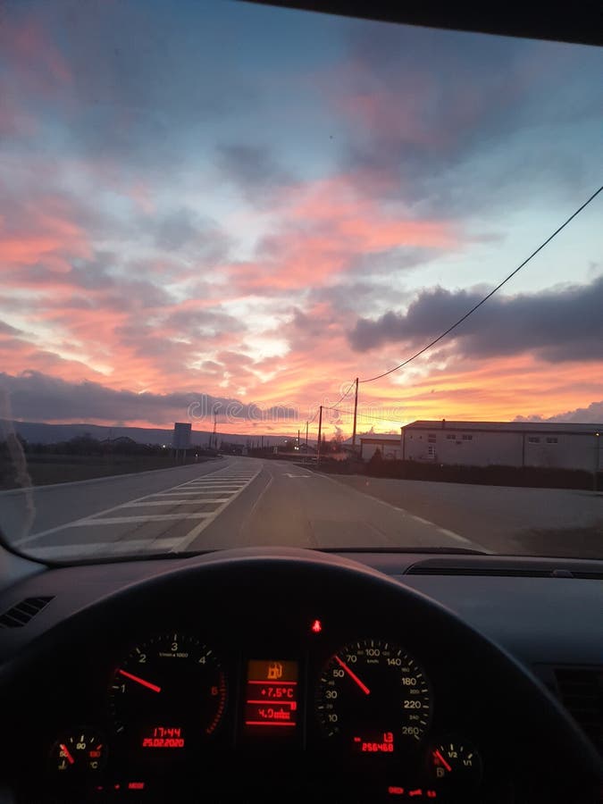 Car, Sun, Red, Sky, Blue, Flame, Lighting, Fire Stock Image - Image of ...