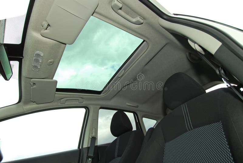 Car sunroof stock photo. Image of weather, indoors, looking - 53677858