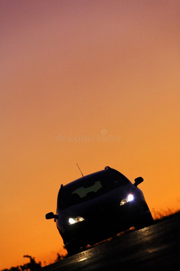 Car Sunset stock photo. Image of days, cons, traffic - 10952206
