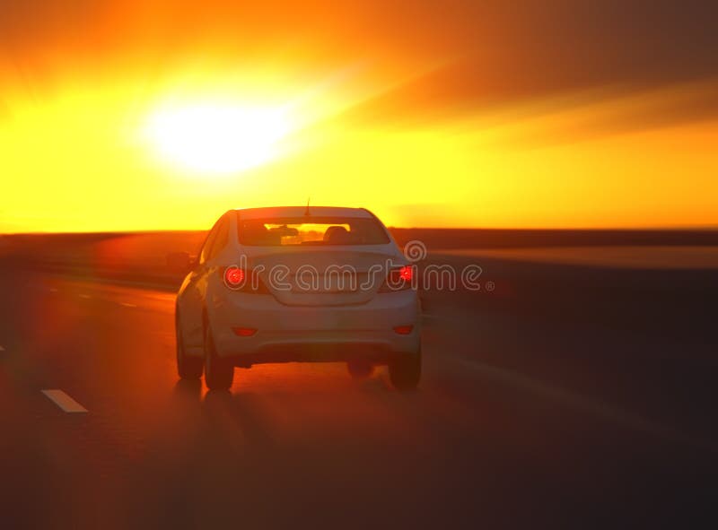 Car and sunset stock photo. Image of outdoor, overlooking - 5192590