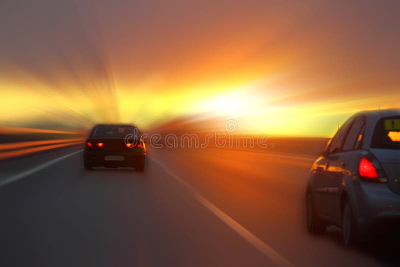 Car Parked at Sunset stock photo. Image of sedan, glow - 5192594