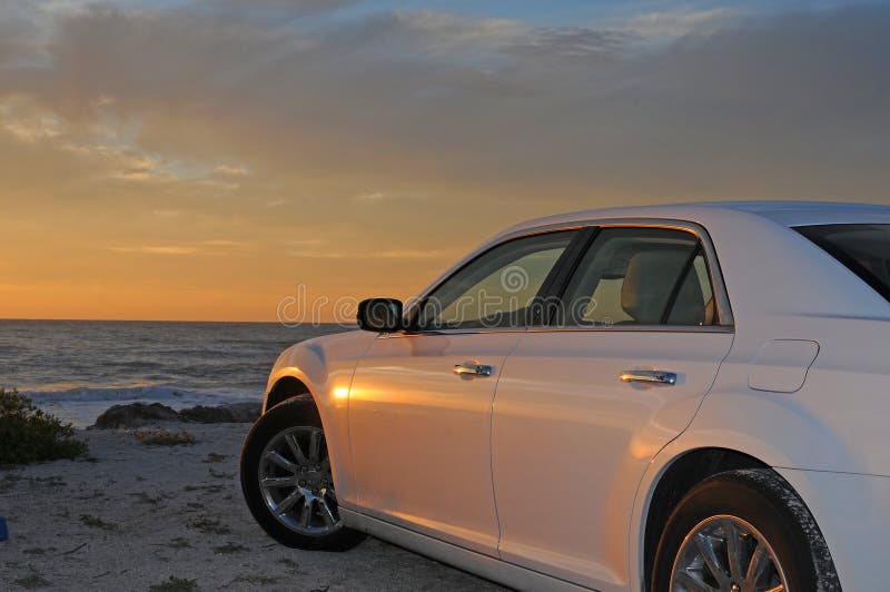 Car and sunset stock photo. Image of clouds, reflexion - 28848508