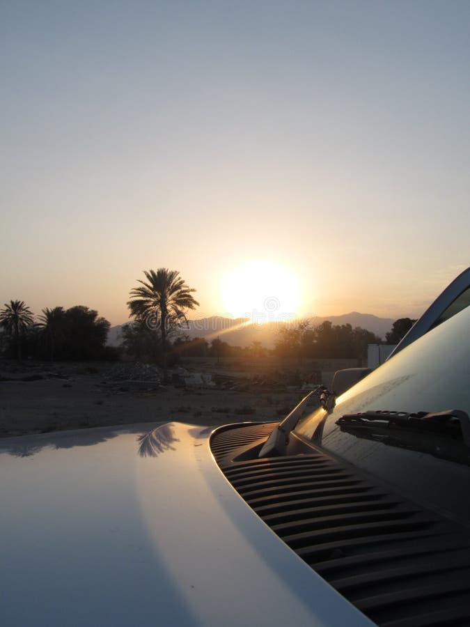 Car Sunset stock photo. Image of clear, mountain, glow - 46544578