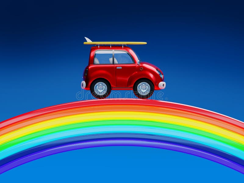 Rainbow. Side view stock illustration. Illustration of color - 66802361