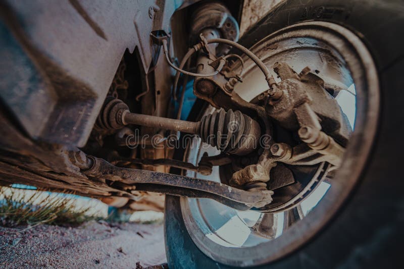 Car Suspension Detailed View Stock Photo - Image of metal, wheel: 274433220