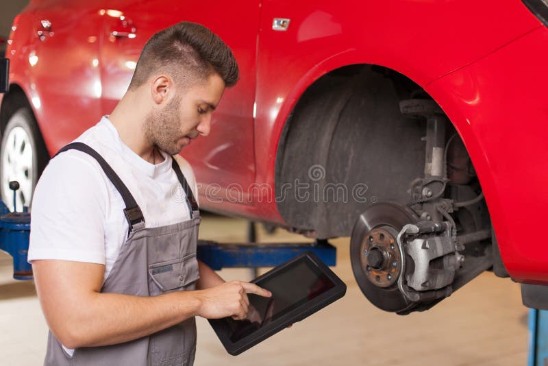 Doing Initial Inspection of a Car Stock Image - Image of tune, person ...