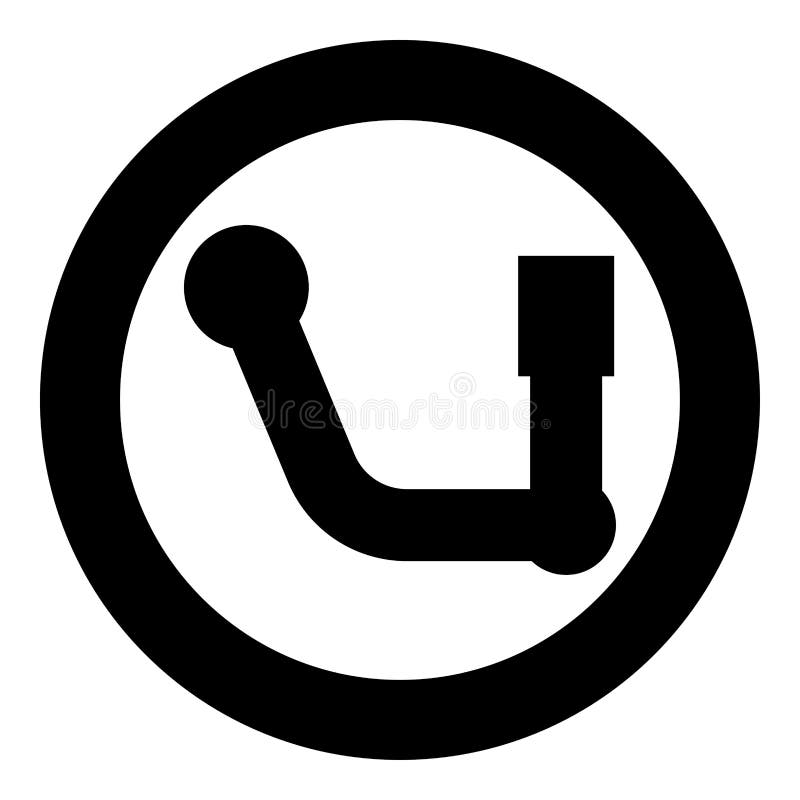 Car Suspension Support Icon in Circle Round Black Color Vector ...