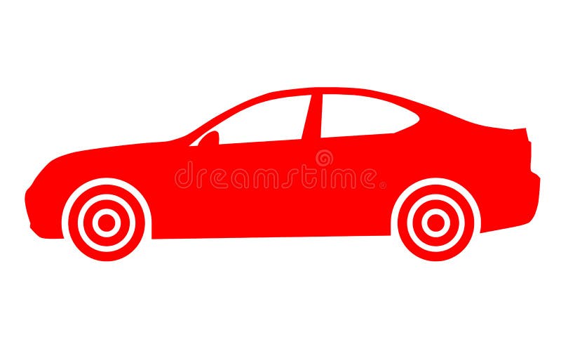 Car Symbol Icon - Red, 2d, Isolated - Vector Stock Vector ...
