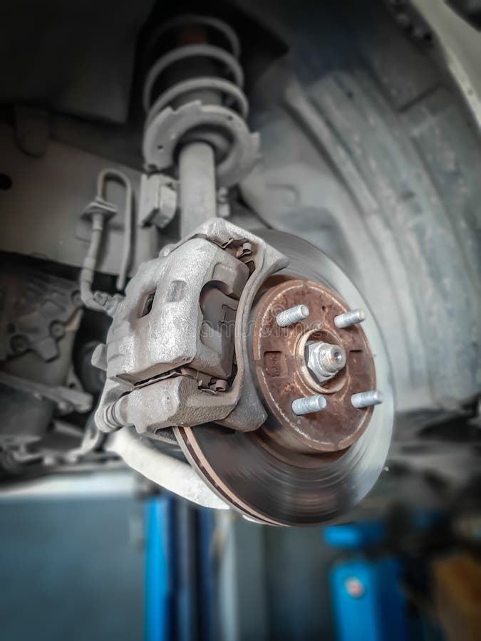 Car Take Wheel Off Show Drum Brake Assembly. Stock Photo - Image of ...