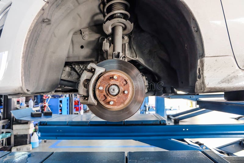 Car Take Wheel Off Show Drum Brake Assembly Stock Photo - Image of ...