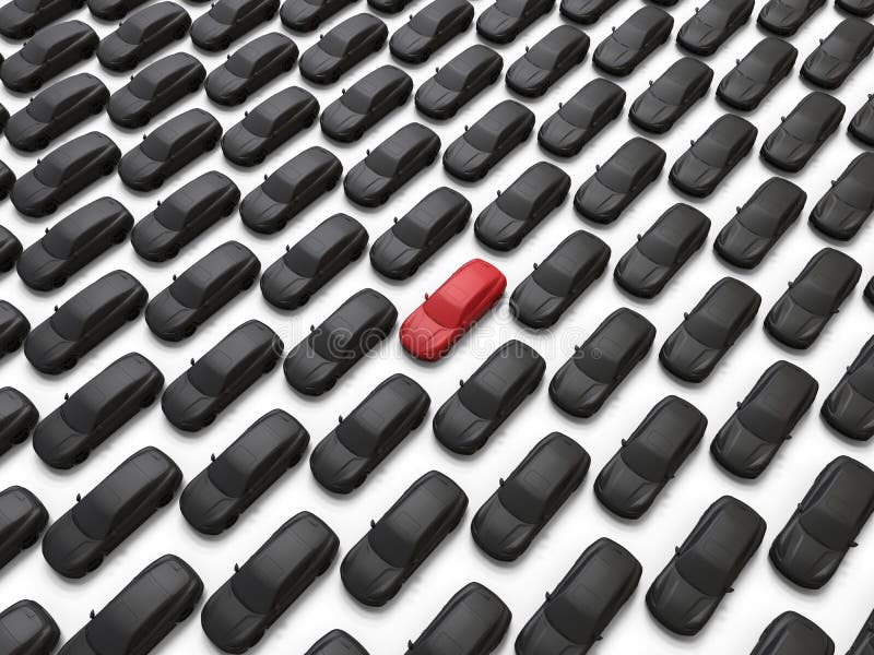 Car Target in Crowd Concept Stock Illustration - Illustration of ...