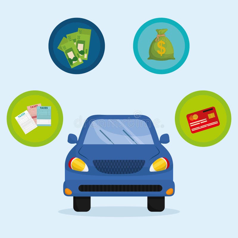 Car taxes design stock vector. Illustration of calculate - 68696818