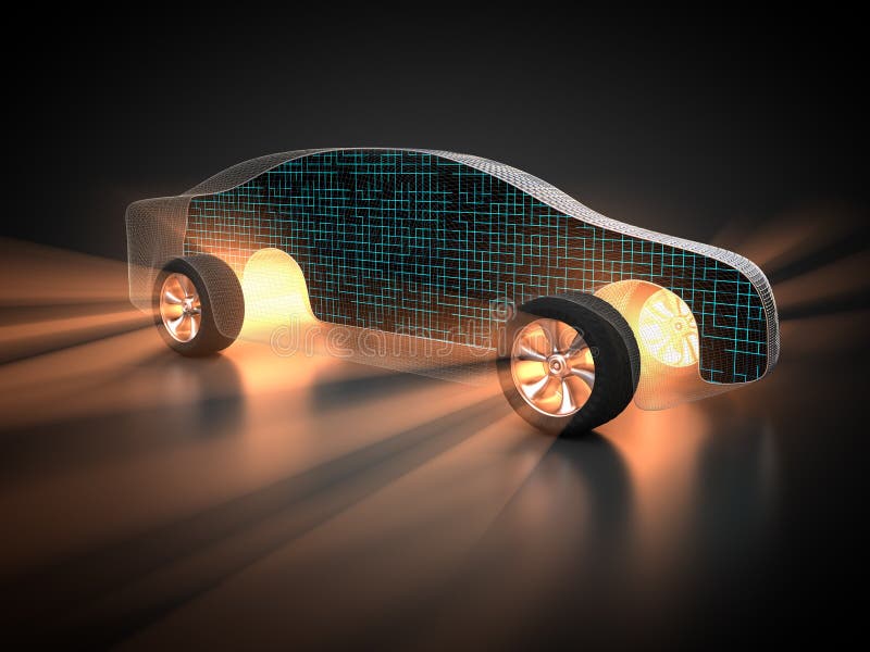 Car and technology stock illustration. Illustration of industrial ...
