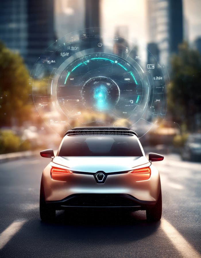 Car Technology Graphic Concept Link Sensor System Internet Radar ...