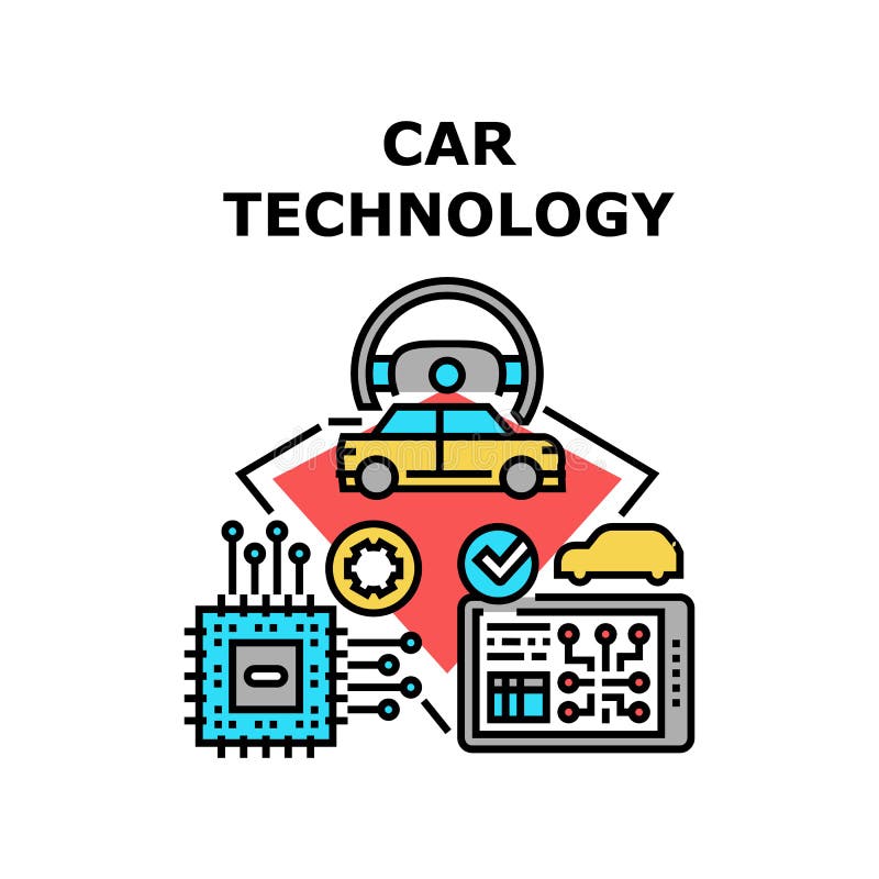 Car Technology Vector Concept Color Illustration Stock Vector ...
