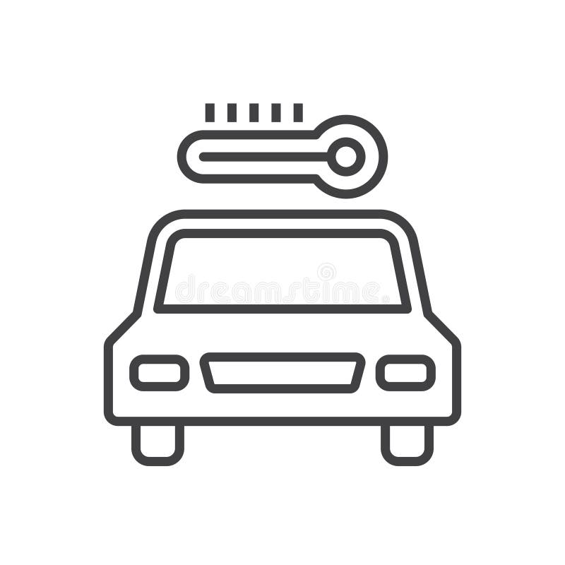 Car Temperature Icon stock illustration. Illustration of thermometers ...