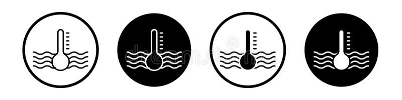 Car Temperature Thin Line Vector Icon Set Stock Vector - Illustration ...