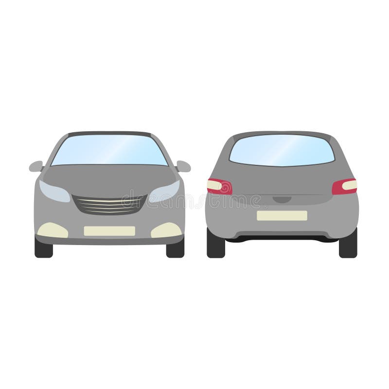 Car Template on White Background. Business Hatchback Isolated. Grey ...