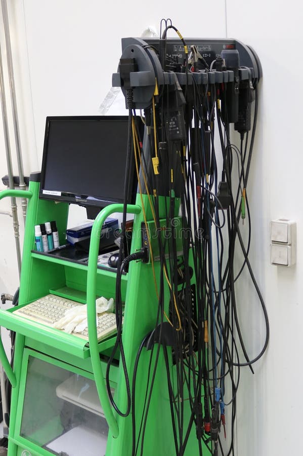 Car Testing with Adapter and Vehicle Diagnostics. Stock Image - Image ...