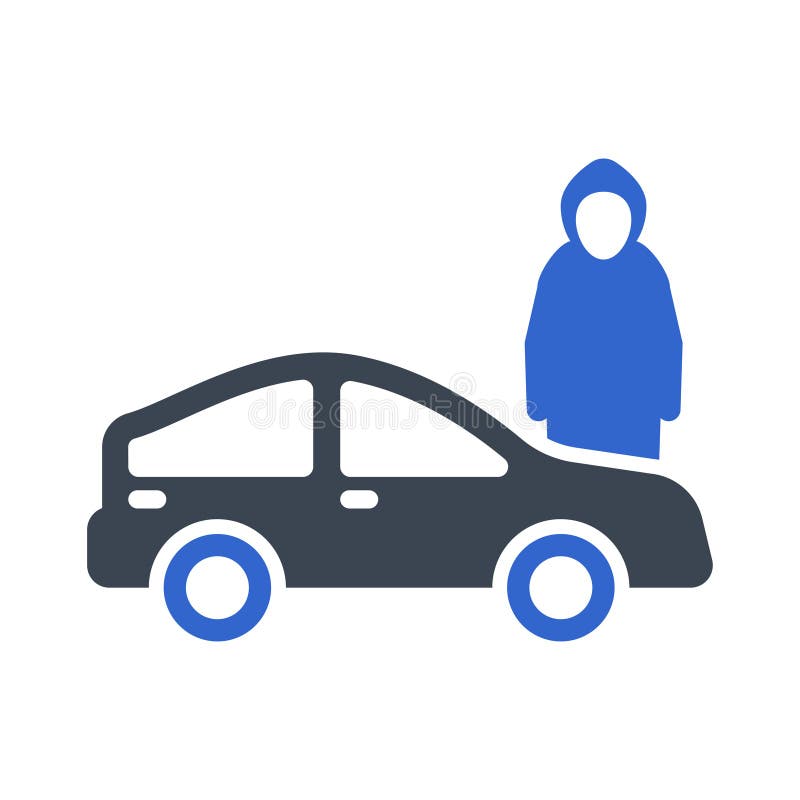 Car Theft Icon stock vector. Illustration of auto, vehicles - 204298453