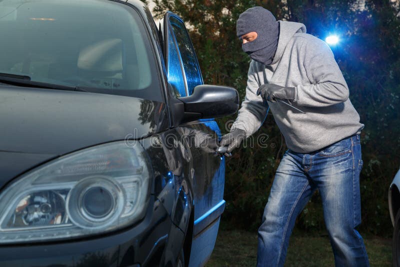 Car thief stock image. Image of criminal, secure, male - 23405693
