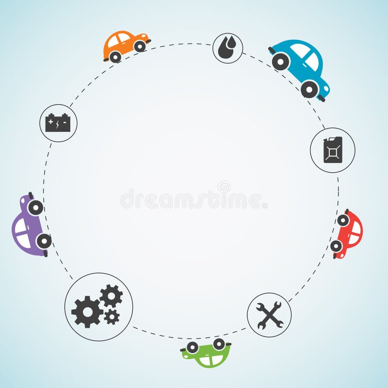 Car Theme Vector Background. Stock Vector - Illustration of exterior ...