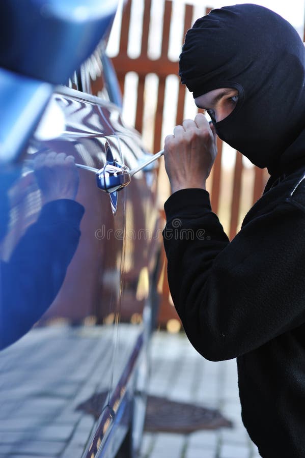 Car thief stock image. Image of destruction, crime, tool - 10495413