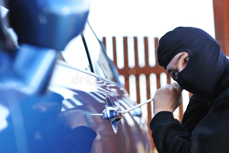 Car thief stock image. Image of people, breaking, mask - 9890693