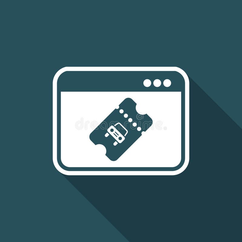 Car Ticket - Vector Icon for Computer Website or Application Stock ...