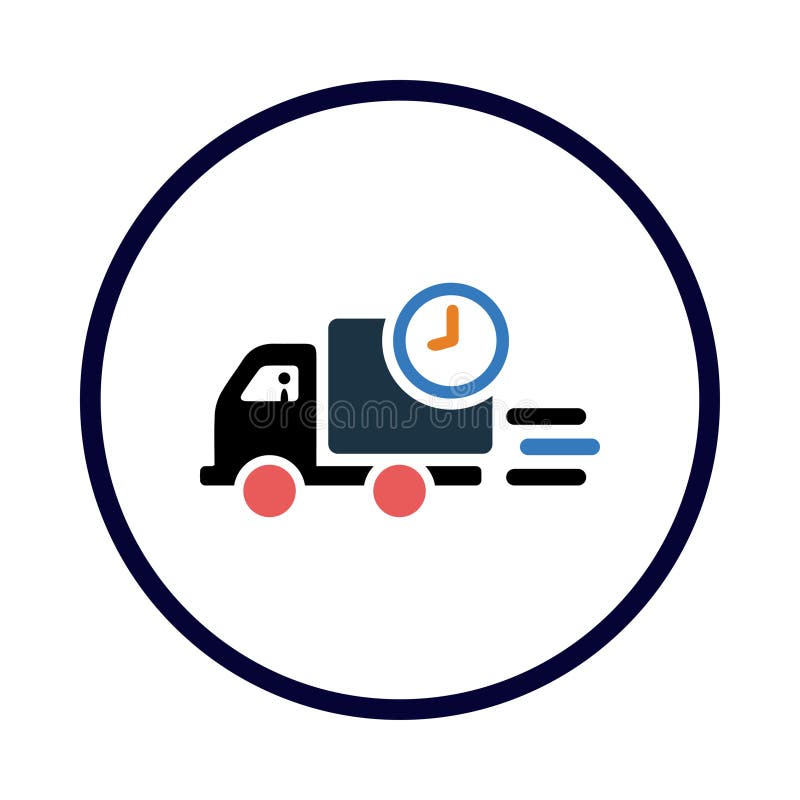 Car, Time, Watch, Clock, Fast, on Time Delivery Icon Stock Vector ...