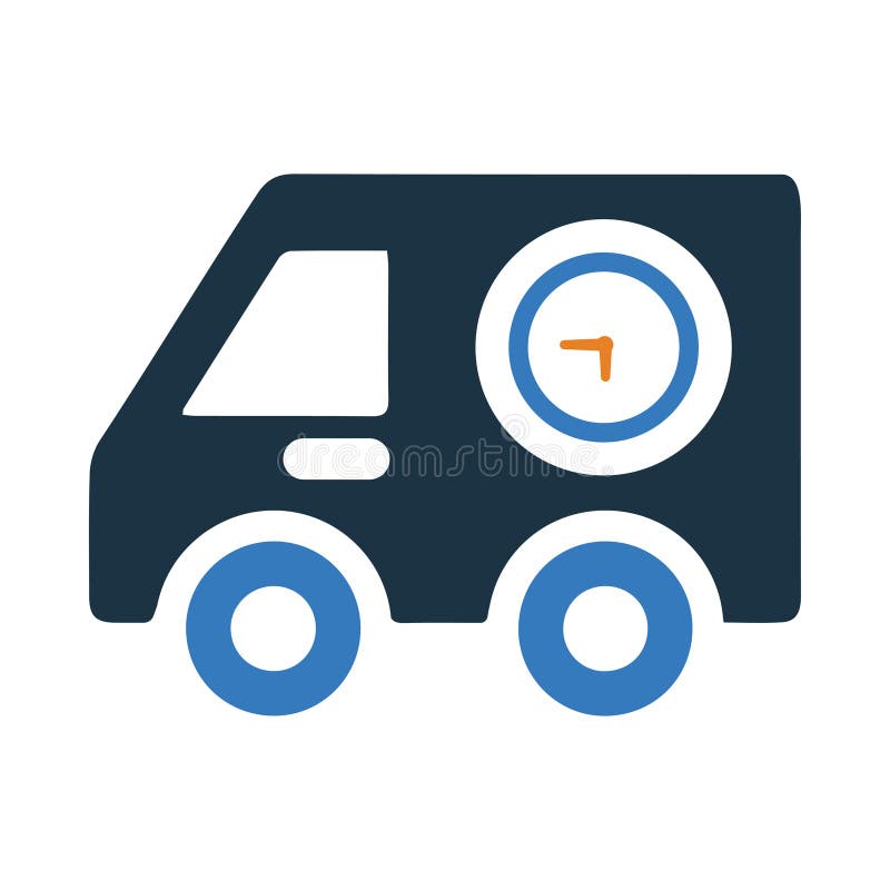 Car, Time, Watch, Clock, Fast, on Time Delivery Icon Stock Vector ...