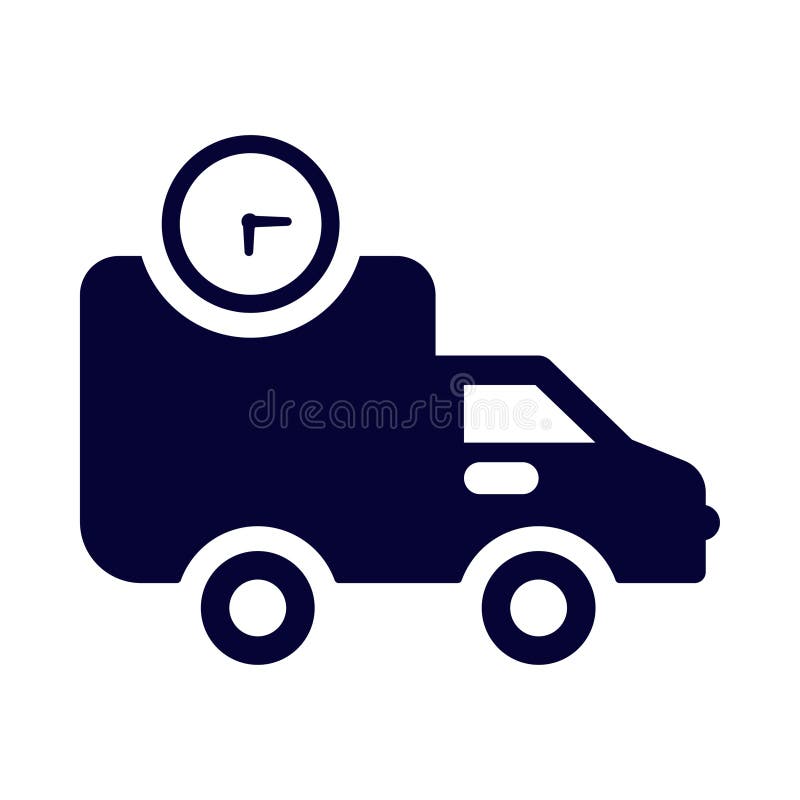Car, Time, Watch, Clock, Fast, on Time Delivery Icon Stock Vector ...